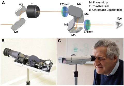 Portable simultaneous vision device to simulate multifocal corrections ...